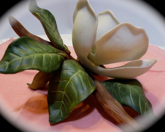 Lenox Porcelain Magnolia Figurine Garden Flowers Collection