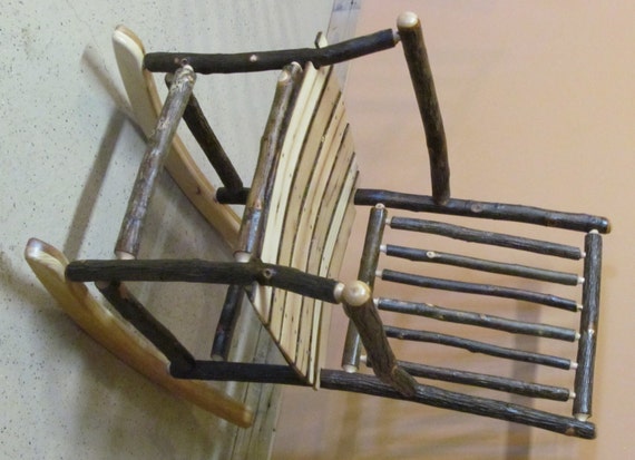 Hickory Log Rocking Chair
