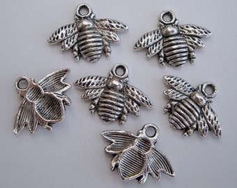 Popular items for silver bee charms on Etsy