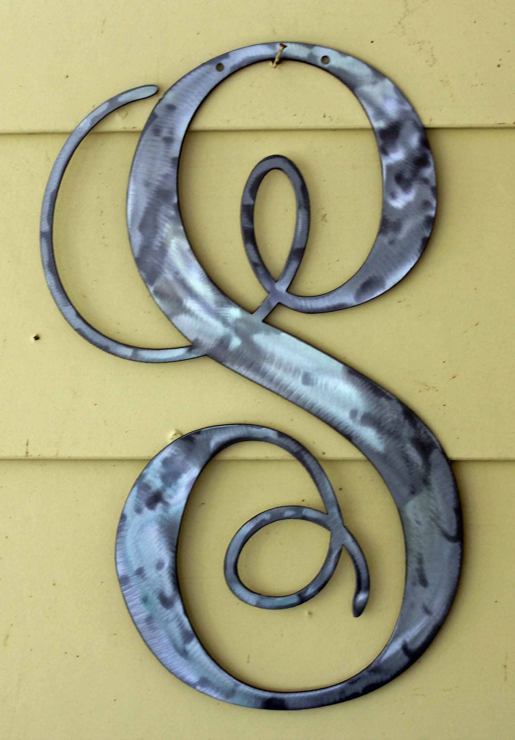 22 inch Polished Metal Script Letter S Door or