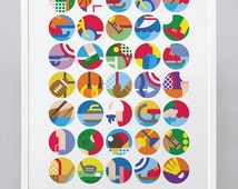 Unique pictograms related items | Etsy