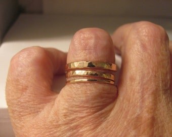 Rustic gold rings | Etsy