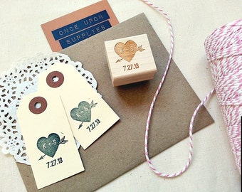 Personalized Wedding Rubber Stamp. Custom by OnceUponSupplies