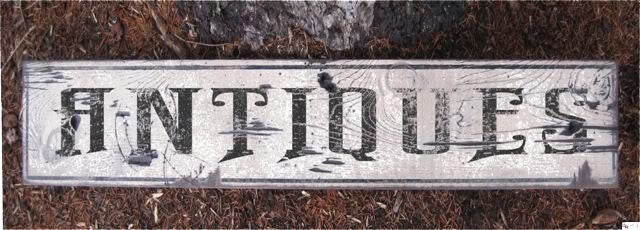 Antiques Wood Sign Rustic Hand Made Vintage Wooden Sign