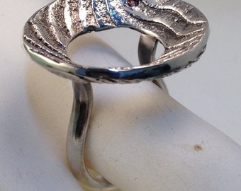 Eye of Isis cuttlebone cast ring by JenniferStenhouse on Etsy