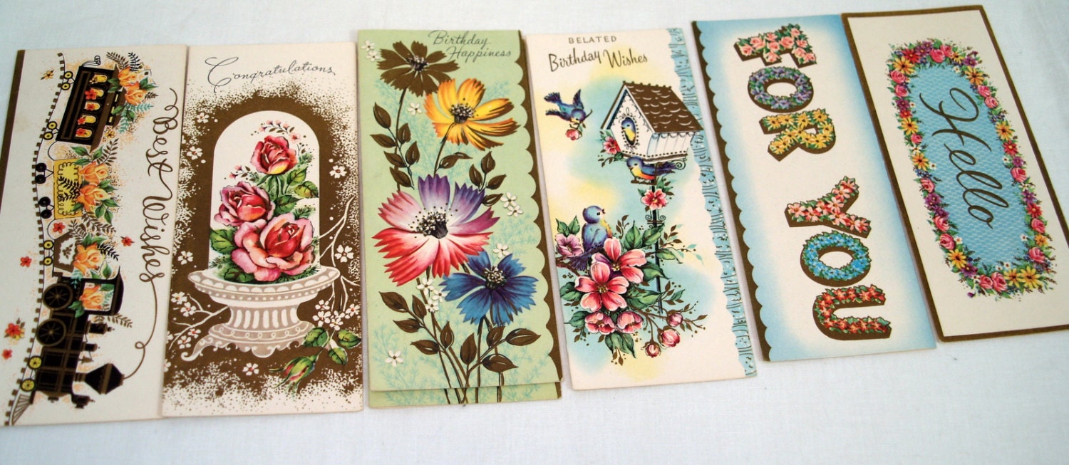 Vintage 1950s Famous Artists Studios Greeting Cards Birthday Vintage 1950s Famous Artists Studios Greeting Cards Birthday