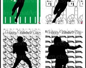 Items similar to Valentines Day Cards Football set 1 - for kids ...