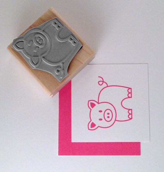 Pig Rubber Stamp