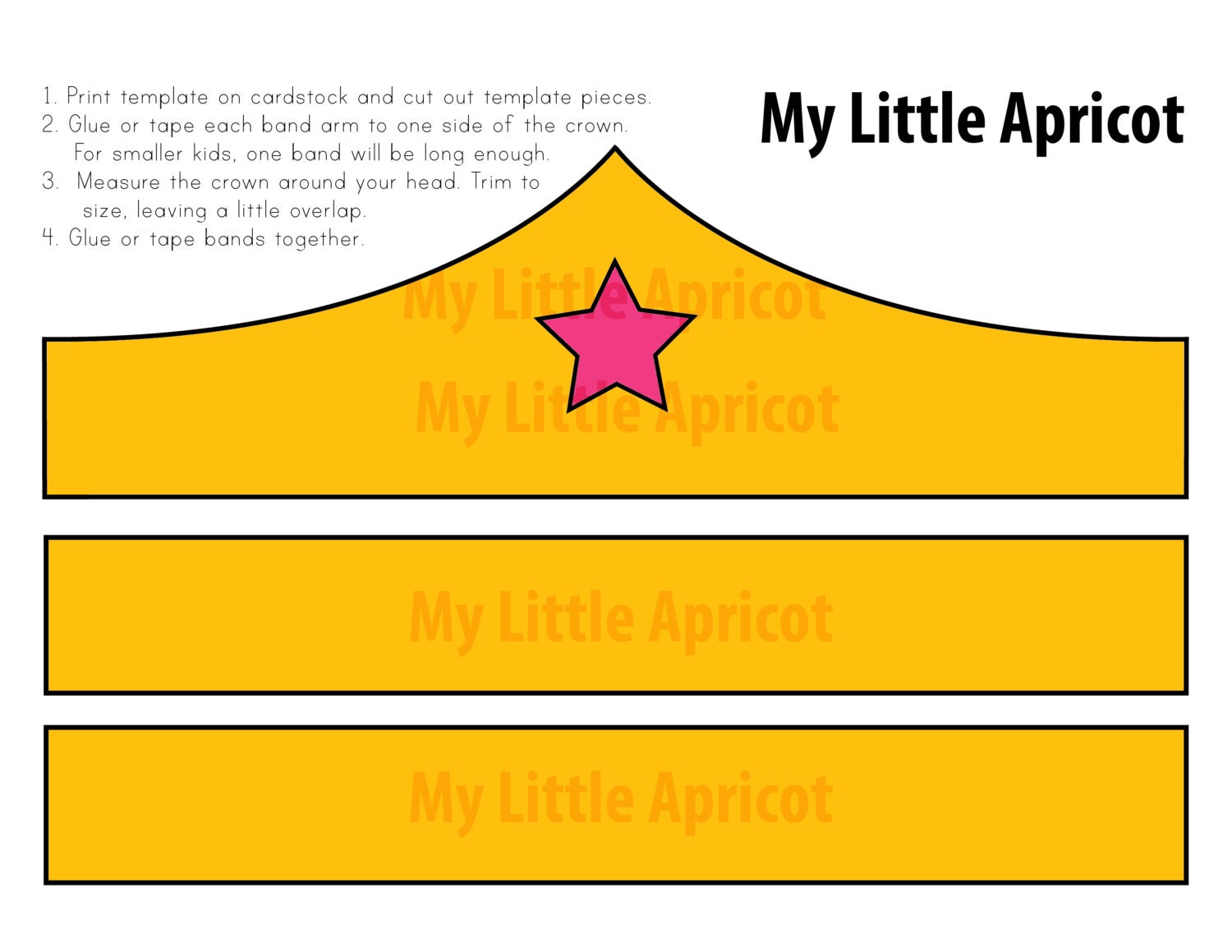 Wonder Woman Printable Tiara INSTANT DOWNLOAD By Danilykewoah