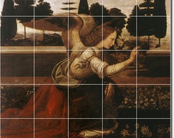 S-M-L-XL Custom Ceramic Angels Painting Tile by picturetiles