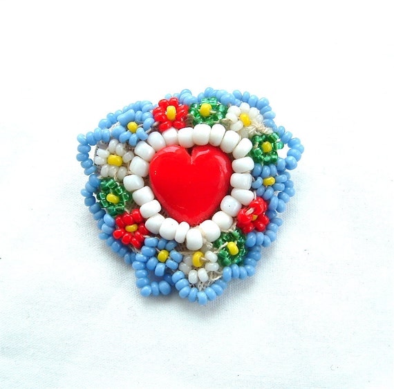Handmade Jewelry Heart Jewelry Love Vintage Jewelry Colorful