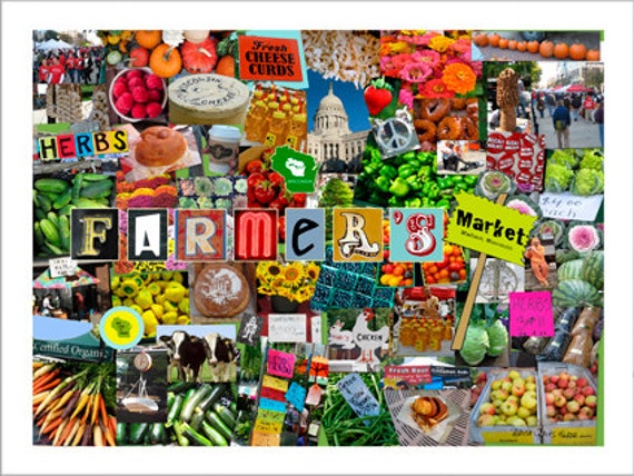 Farmers Market Collage print