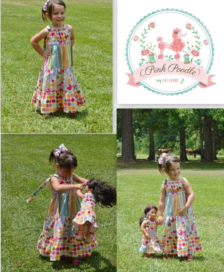 Girls PDF Sewing Pattern Dress Pattern The Addison Maxi