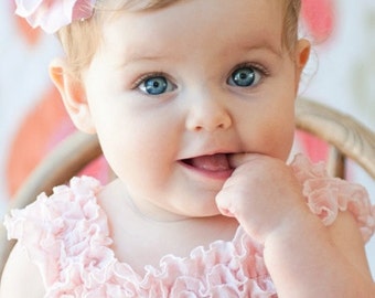 Ruffle Romper IVORY by Cheeky Chic Baby by cheekychicbaby on Etsy