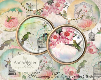 Birds Collage Sheet Digital Scrapbooking Vintage Scrapbook