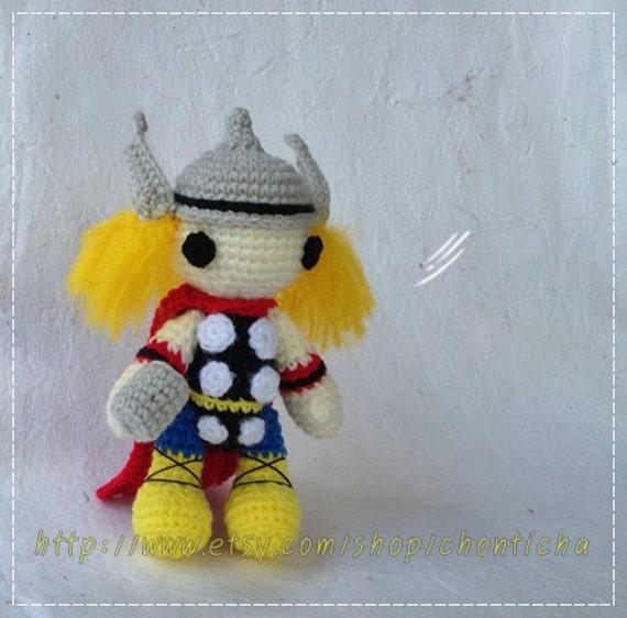 Thor 6 inches PDF amigurumi crochet pattern