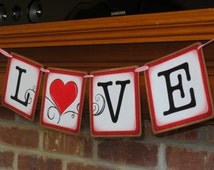 Popular items for valentine day banner on Etsy