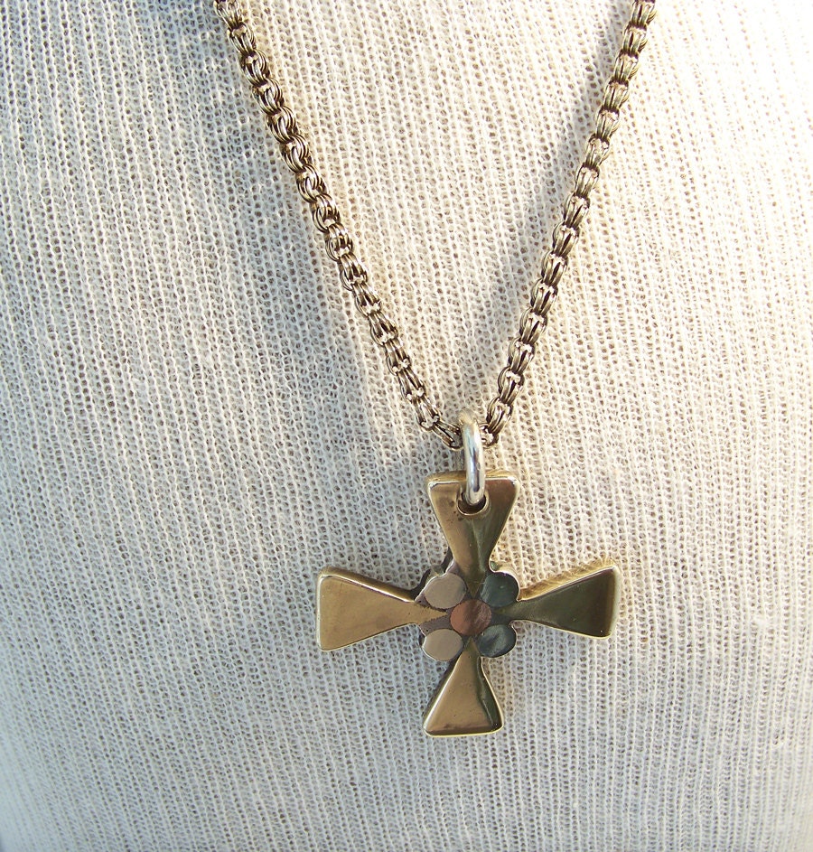 Very Rare Victorian Married Metal Maltese Cross and Antique French ...