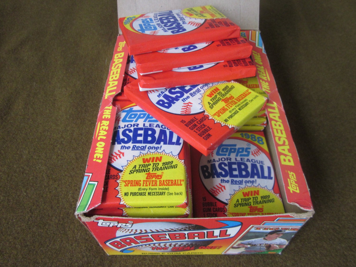Vintage 1988 Topps Baseball Wax Pack Box 36 Unopened By Njdigfinds