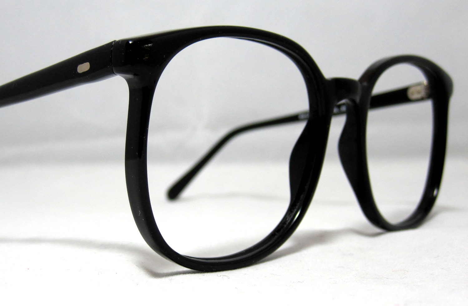 Vintage 80s Oversized Square Horn Rim Eyeglass Frames. Black. – Haute Juice