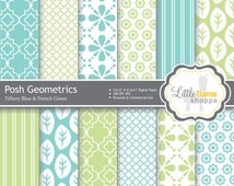 Popular items for blue and green paper on Etsy