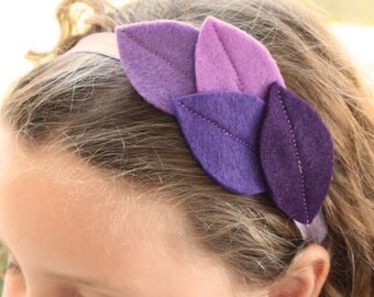 Popular items for felt leaf headband on Etsy