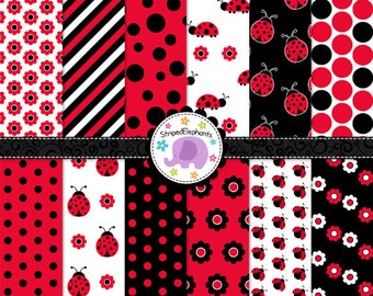 Items similar to Lady Bug Digital Stamp - Valentine's Day Coloring Page ...