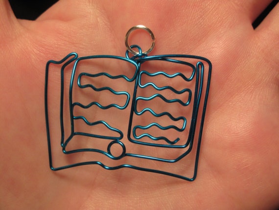 Wire Wrapped Open Book Pendant Made to ORDER