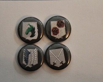 Attack on Titan Buttons