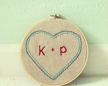 Popular items for initial embroidery on Etsy