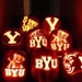 Licensed BYU carved pumpkin hand-carved on a 13 craft
