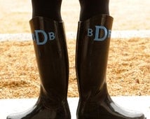 Popular items for monogram rain boots on Etsy