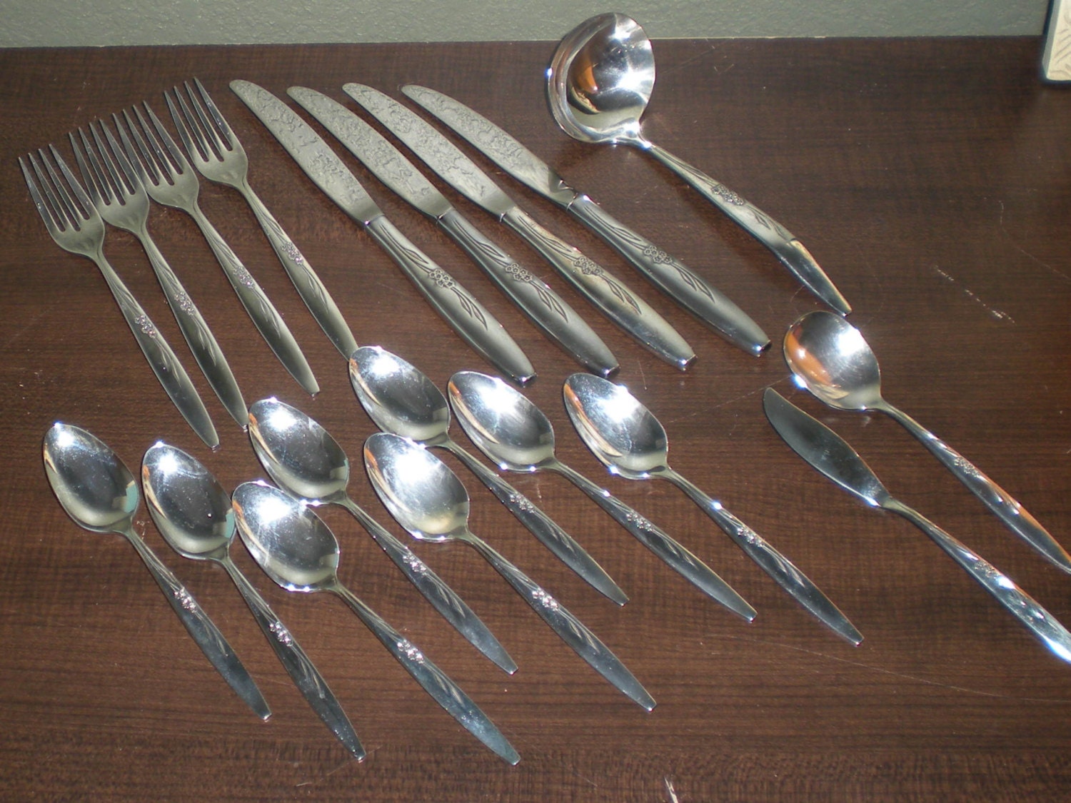 Vintage Retro Oneida Community 1960 Enchantment Gentle Rose Silver ...