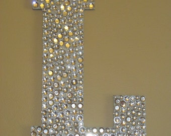 Gorgeous Rhinestone Monogram Letters R S M and