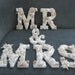 Beach Decor Shell Letters MR & MRS White Shell by LiveCoastal