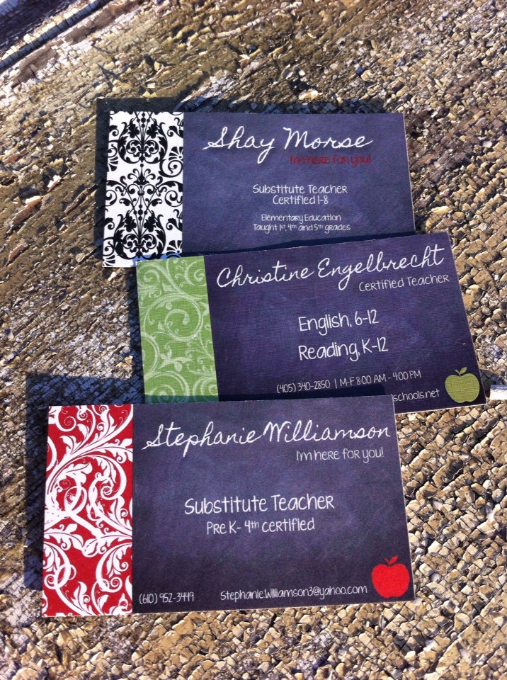 Business Cards For Teachers Templates Free Professional Sample Template