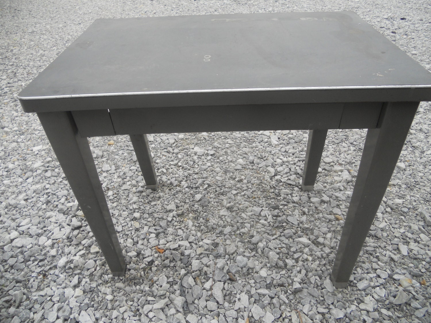 Industrial Tanker Desk Metal Haskell Tanker Grey Desk Mid Century 1962 ...