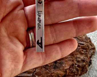 Love my Lineman Necklace Journeyman Lineman by SweetAspenJewels