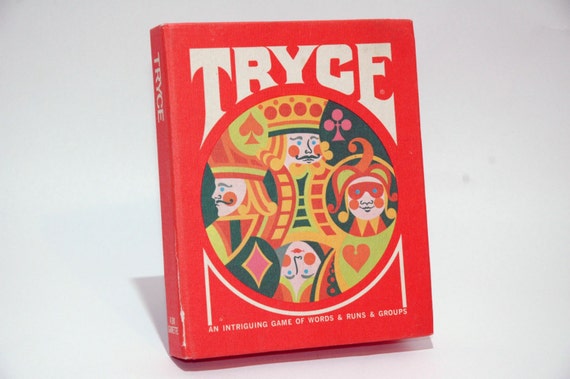Tryce Card/Word Game from 3M 1970 with 1/2 NEW cards read