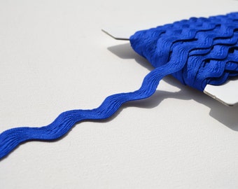 Items similar to Stormy Blue Ric Rac Rose Ring on Etsy