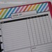 Weekly Planner Printable Rainbow Stripe PDF Editable fillable