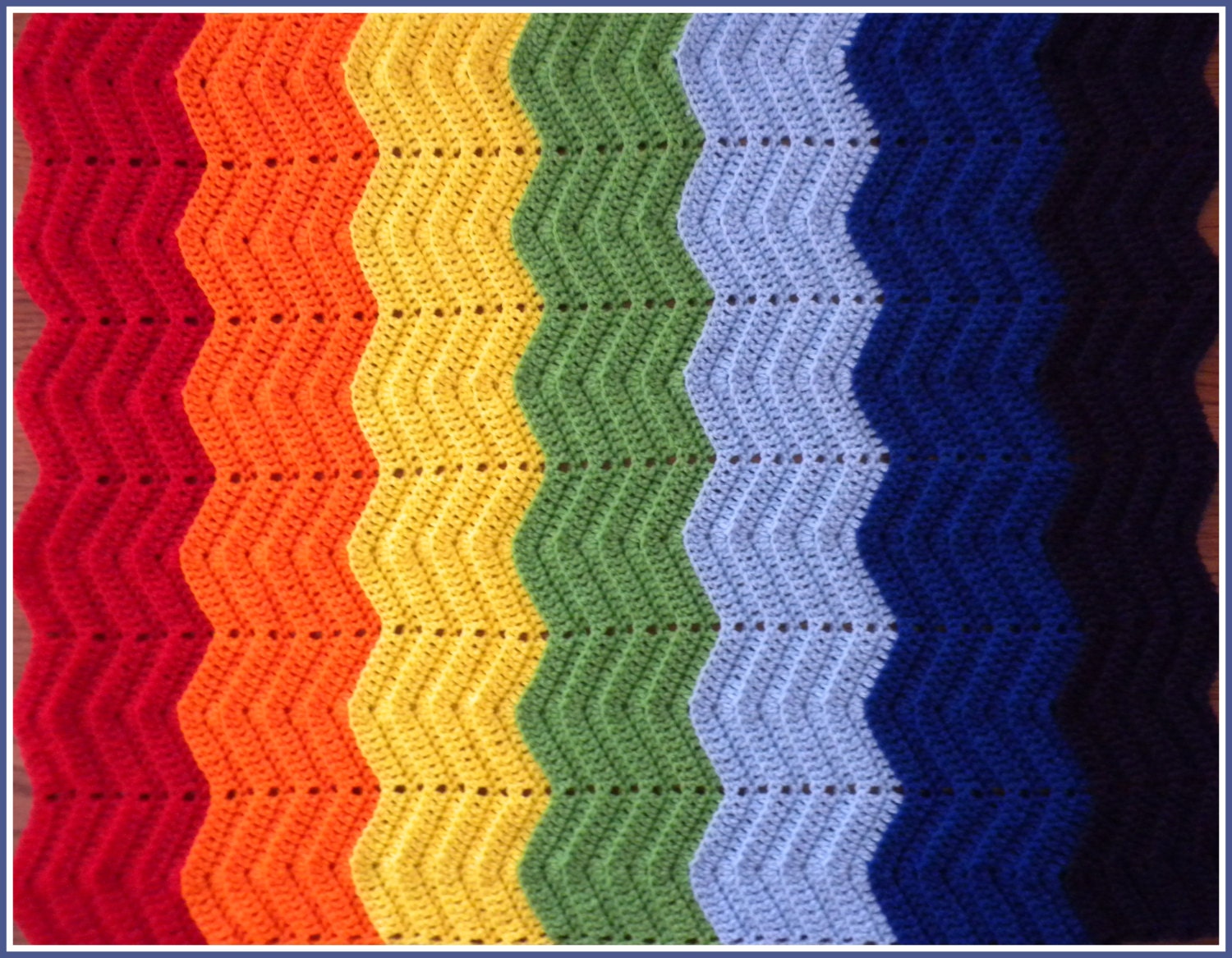 Handmade Crochet Red Orange Yellow Lime Green Baby Blue