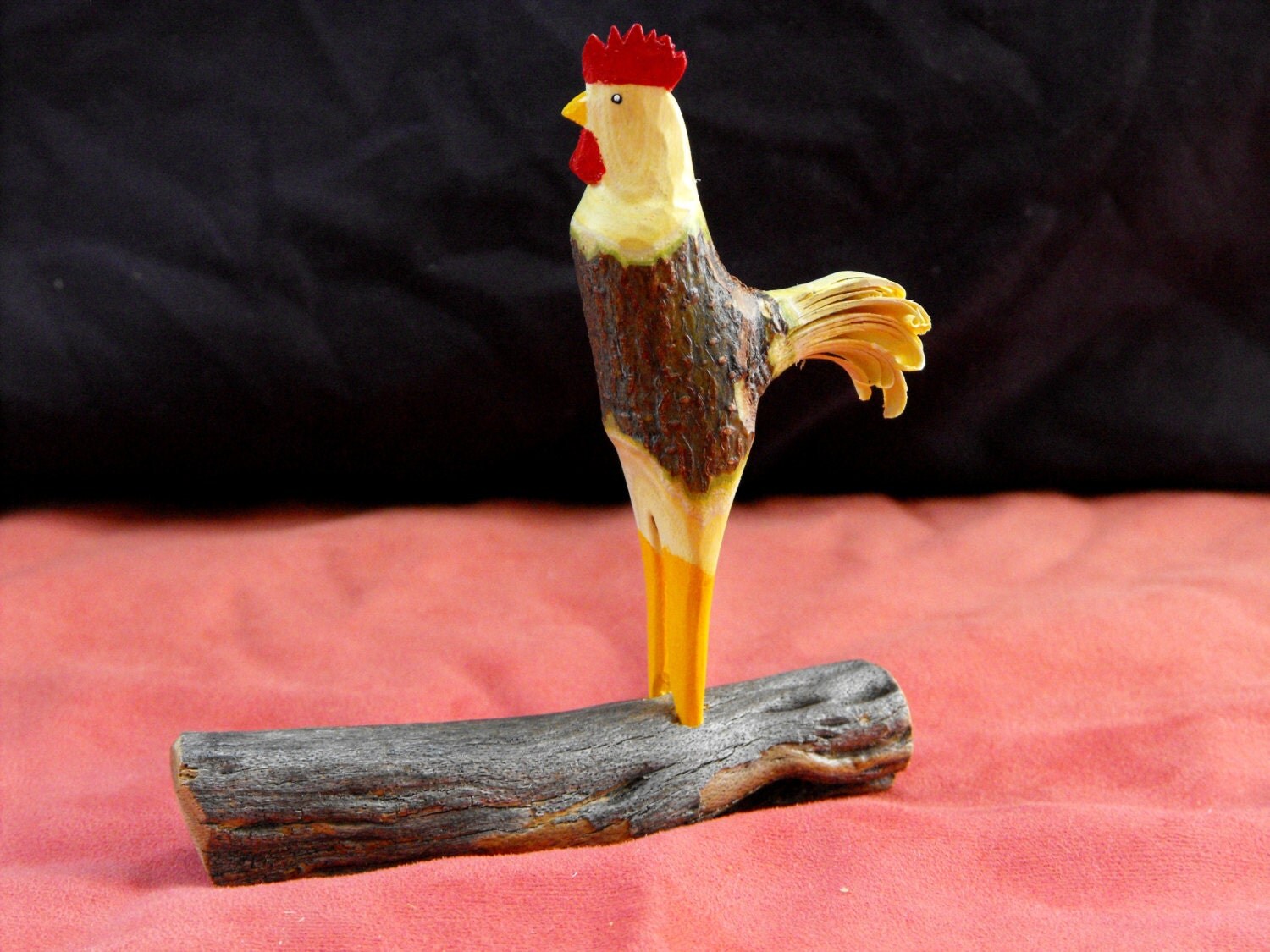 Carved Rustic Rooster