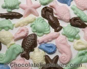 Tiny Chocolate Seashells Assorted Styles 1/4 by IslandGirlGourmet