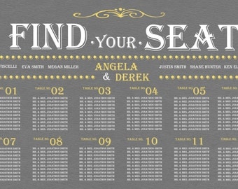 Seating chart frame | Etsy
