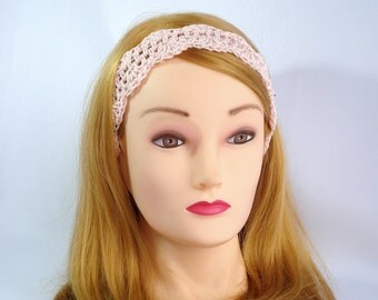 Gypsy head scarf wrap Crochet skinny headscarf by LJaccessories