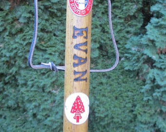 Personalized Cub Scout Wooden Hiking Walking Stick B.S.A. Wood