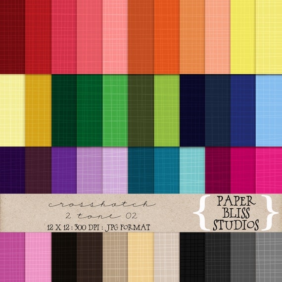 Items similar to Digital Printable Paper : Crosshatch 2 Tone 02 ...