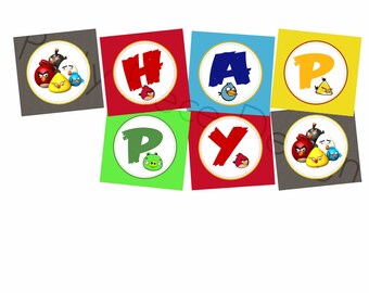 Angry birds banner | Etsy