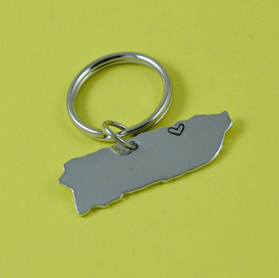 Puerto Rico Keychain or Necklace Best Friend by SilverStatements